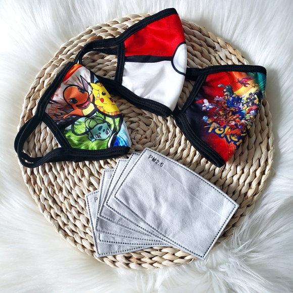 Accessories | Pokemon Face Masks Child Size | Poshmark